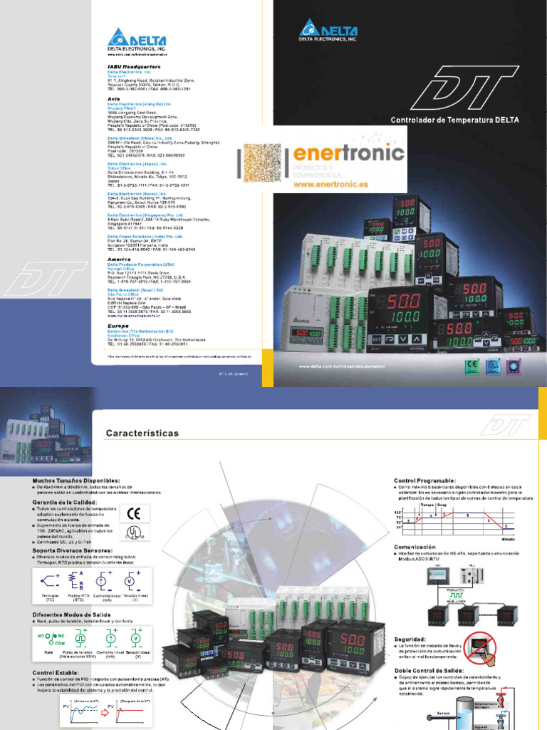 Enertronic DELTA DT Catálogo Controladores de Temperatura m | PDF