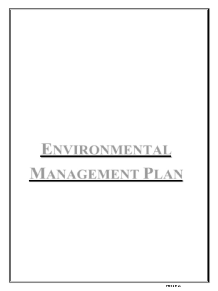Environmental Management Plan (EMP) | PDF | Water Pollution | Surface Runoff