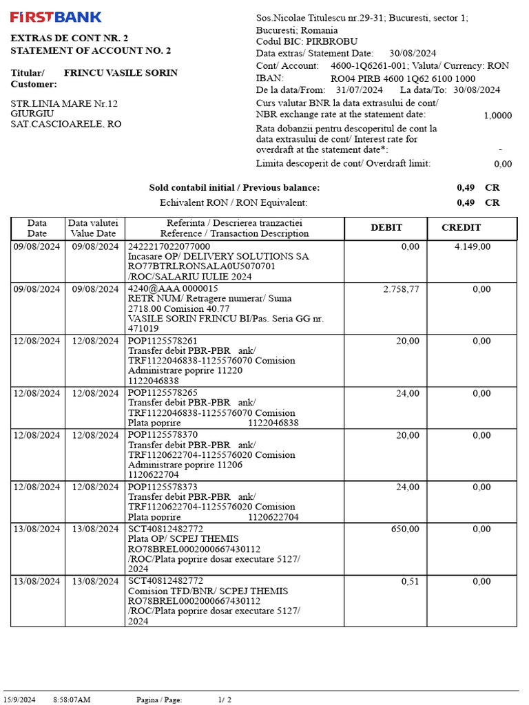 Receipt 240915 085918 | PDF | Debits And Credits | Banking Technology