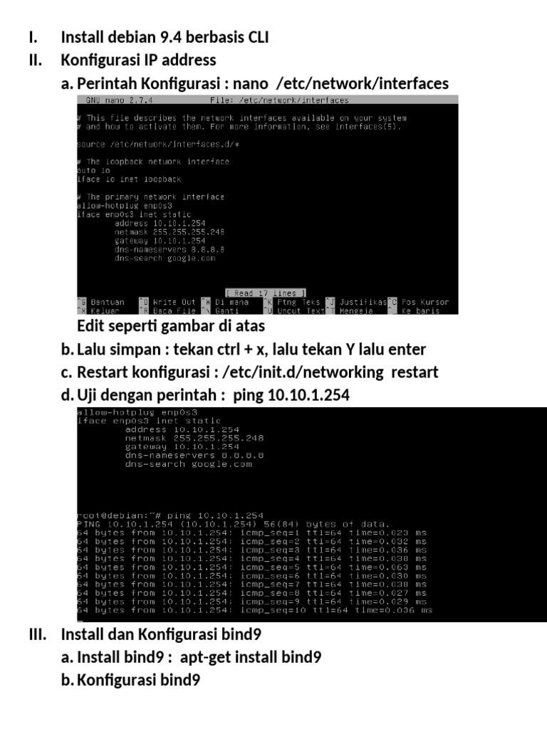 Instalasi dan Konfigurasi Bind9 | PDF