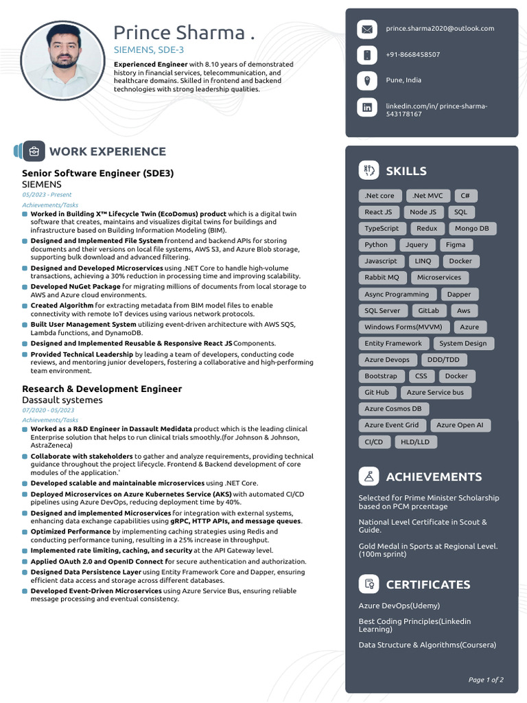 My Resume | PDF | Microsoft Azure | Computer Science