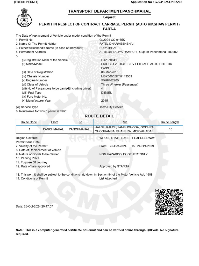 Permit | PDF | Transport | Vehicles