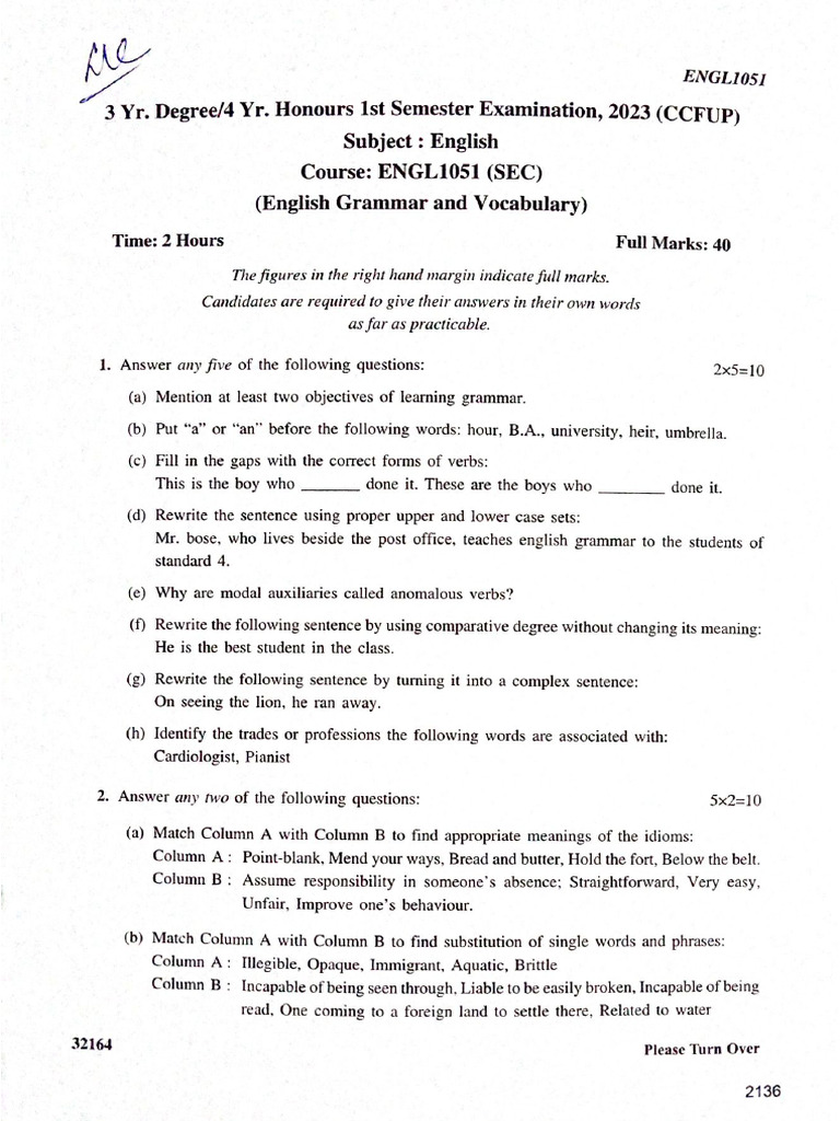 2 SEC Sem-I 2023 1051-SEC | PDF