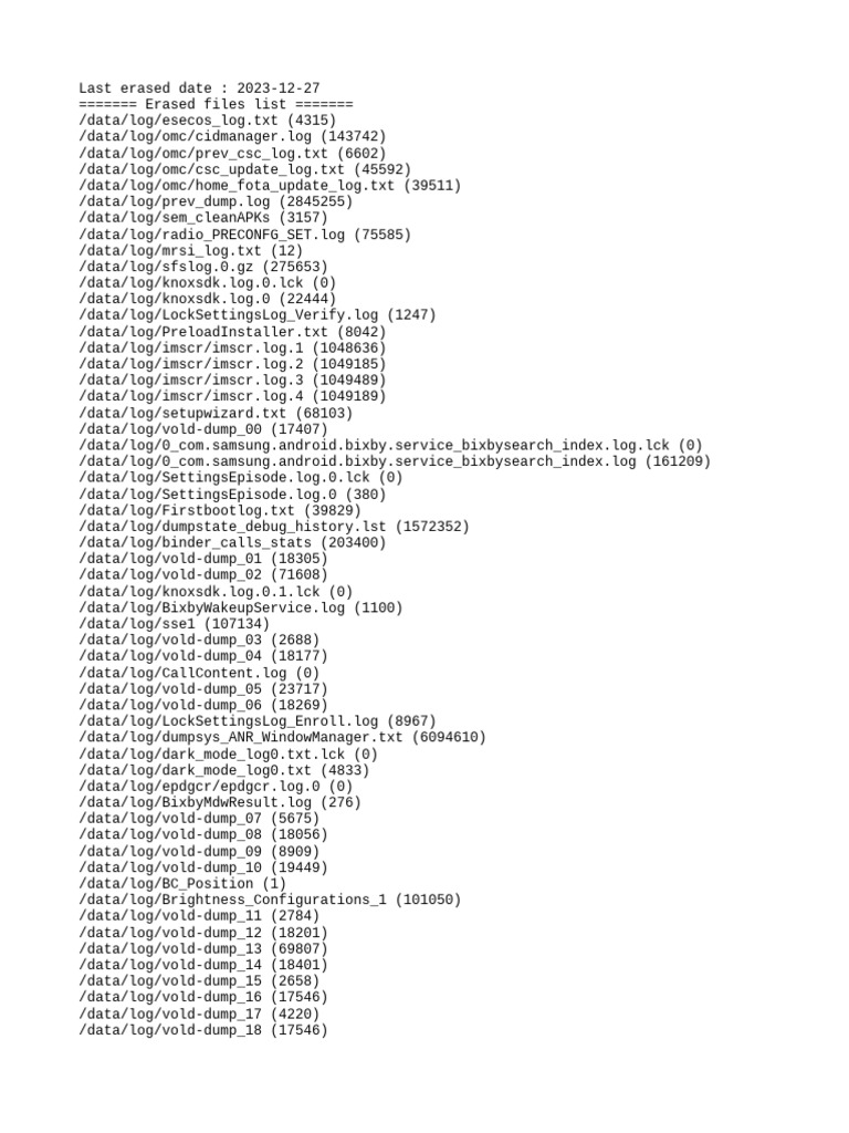Erased Log by Sos | PDF | Zip (File Format) | Text File
