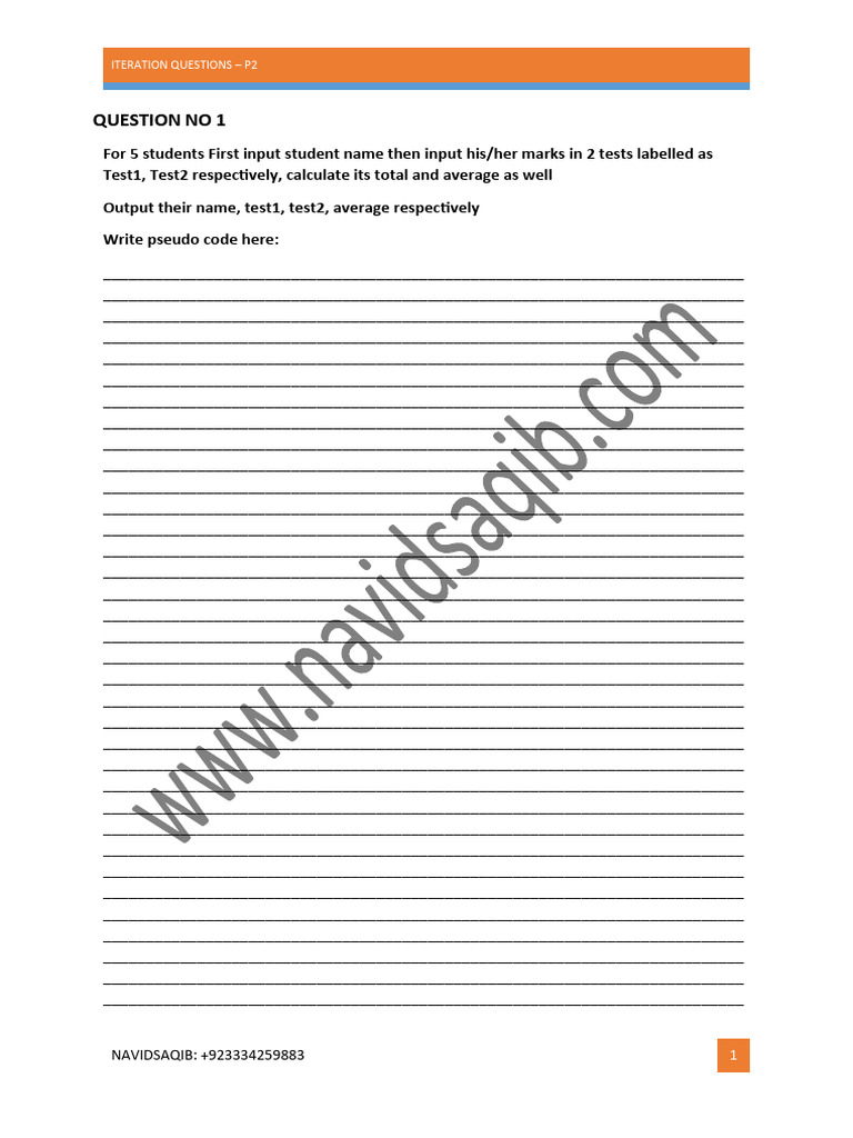 Iteration Sheet 1 | PDF | Iteration | Computer Programming Iteration Sheet 1 | PDF | Iteration | Computer Programming