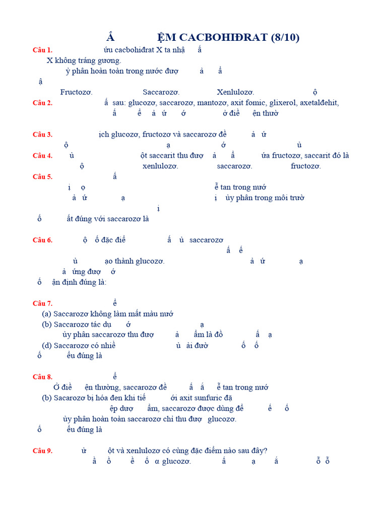 Cacbohidrat 8 10 | PDF