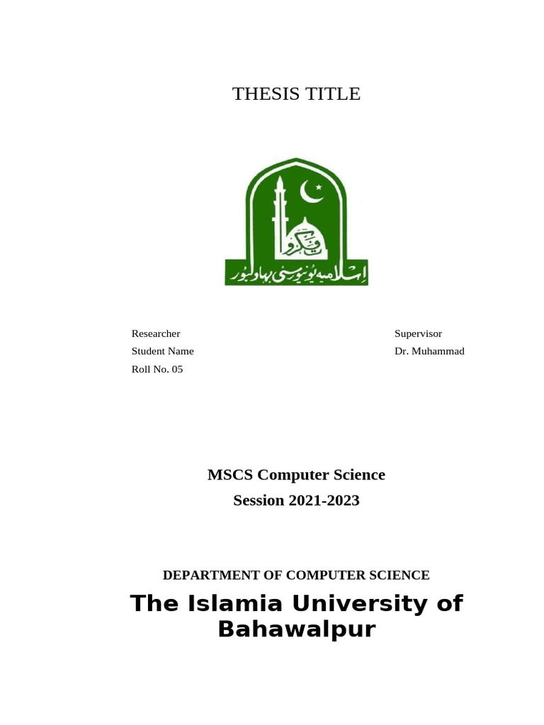 MS, PHD Thesis Template | PDF | Data | Thesis