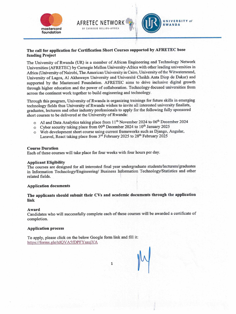 Call For Application | PDF