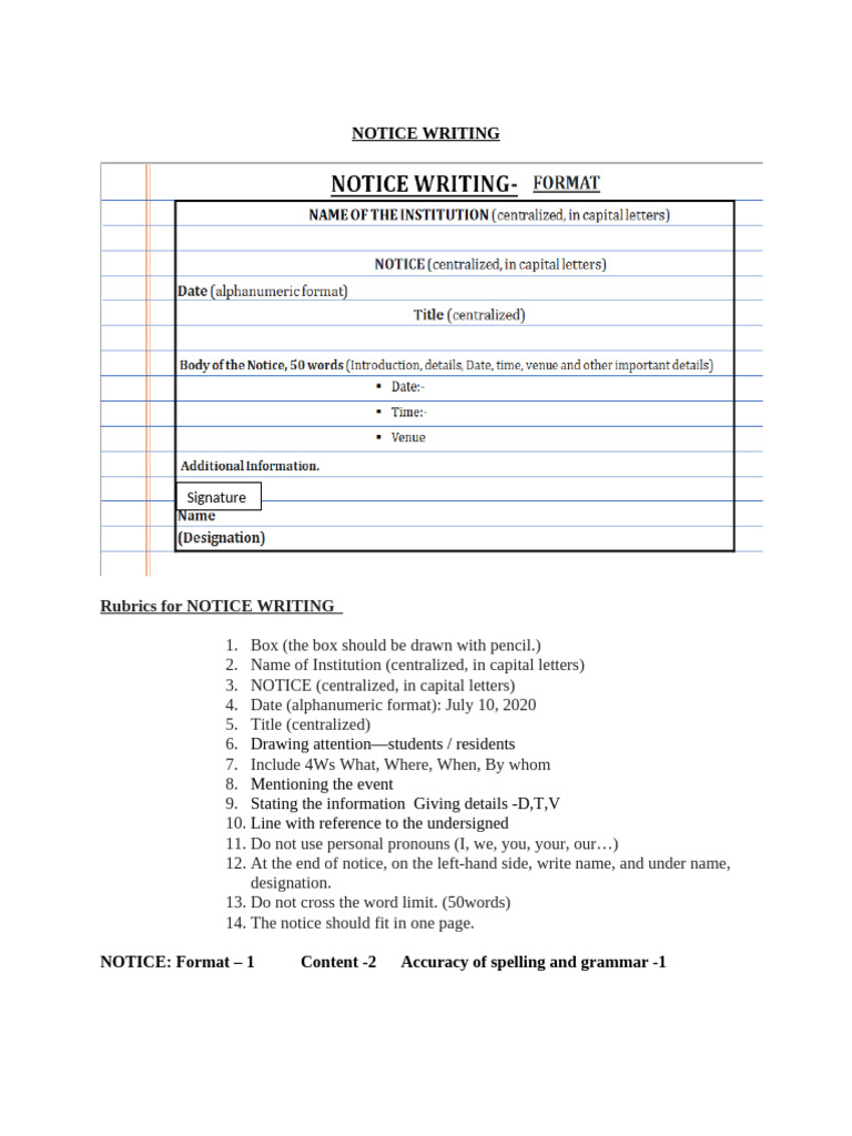 Notice Writing 2023-24-1 | PDF | Travel