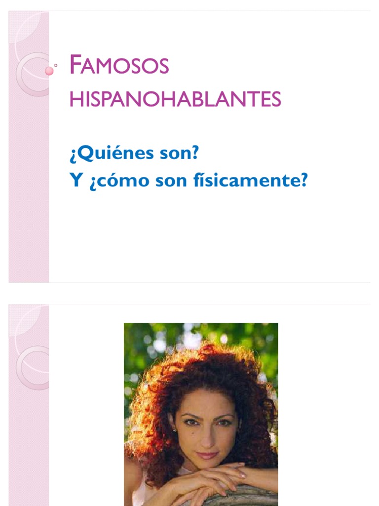 Famosos Hispanohablantes | PDF