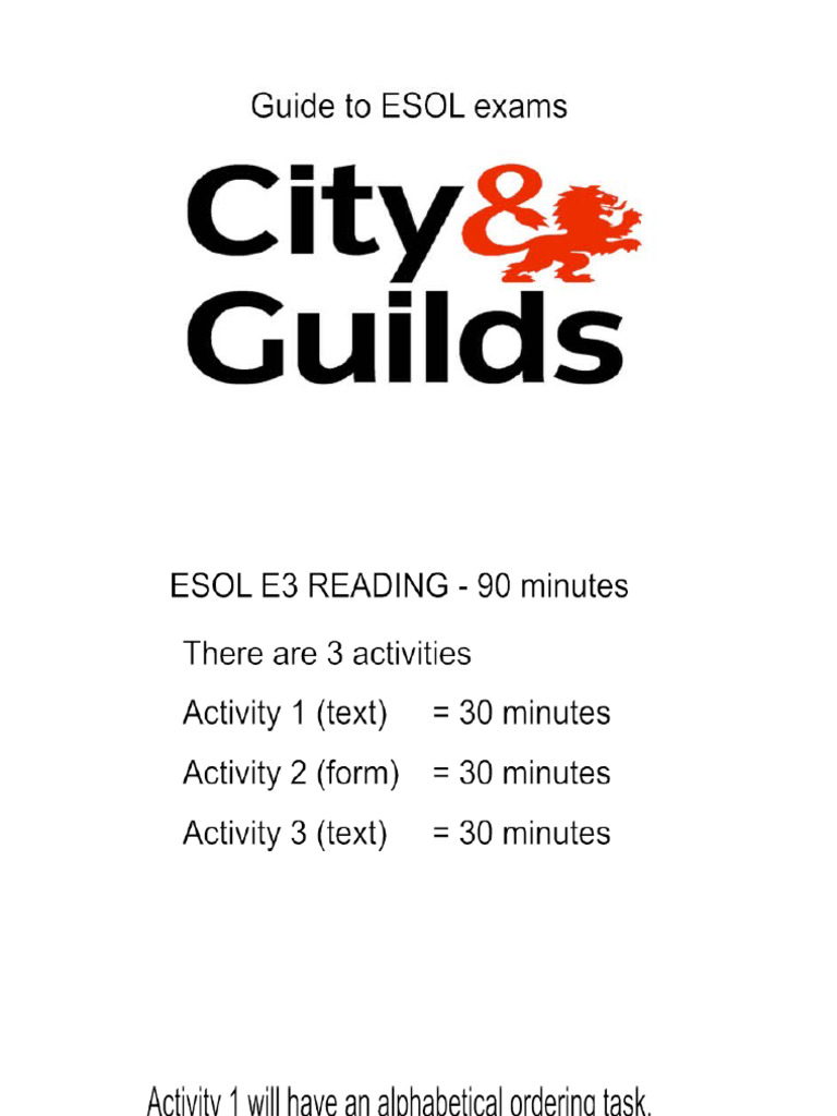 ESOL Exams Guide E3 | PDF | Language Arts & Discipline | Foreign ...