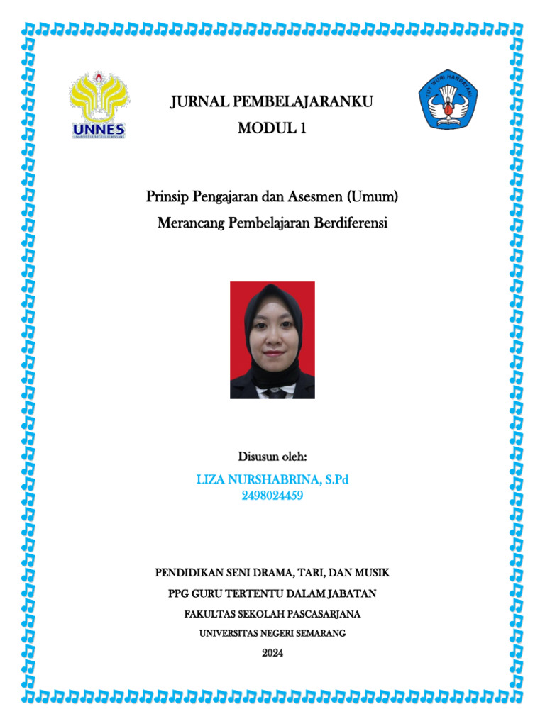 JURNAL PEMBELAJARAN Modul 1 PPG GURU TERTENTU 2024 Fix | PDF | Karier & Perkembangan