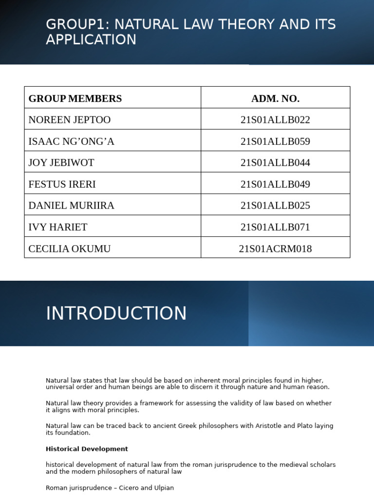 Natural Law Theory and Its Application | PDF | Natural Law | Human Rights