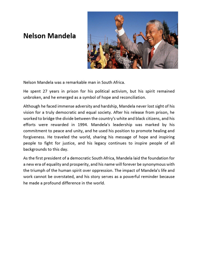 Nelson Mandela | PDF | Nelson Mandela