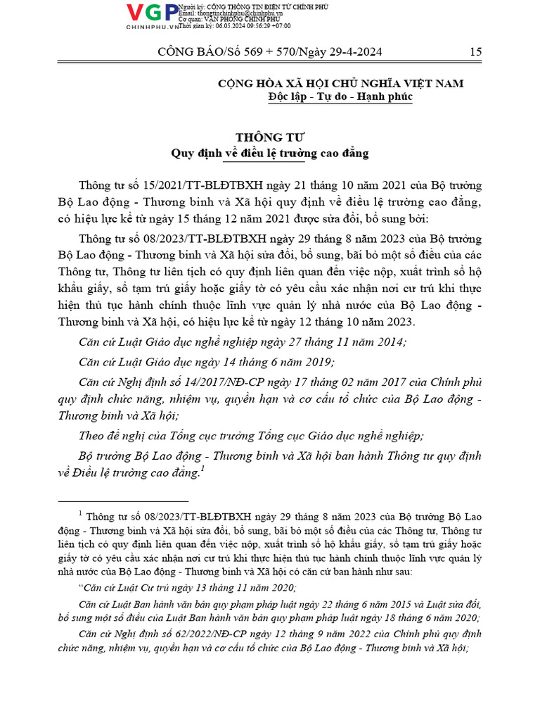 2024 - 569 + 570 - 1550-VBHN-BLĐTBXH. | PDF