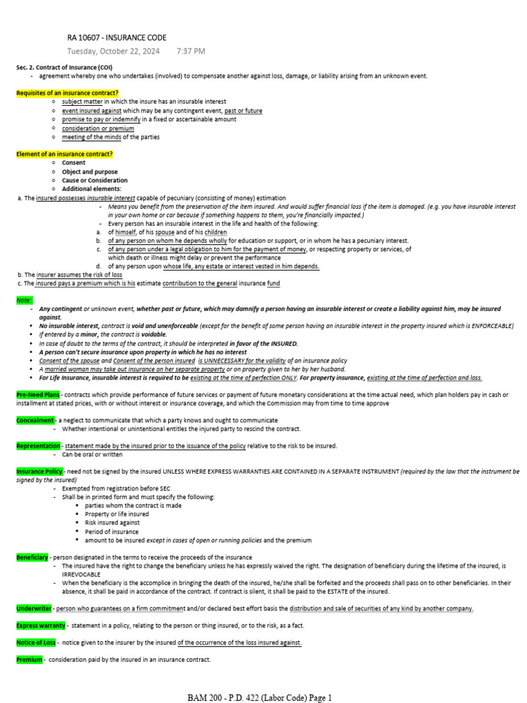 RA - 10607 Insurance Code | PDF | Insurance | Surety