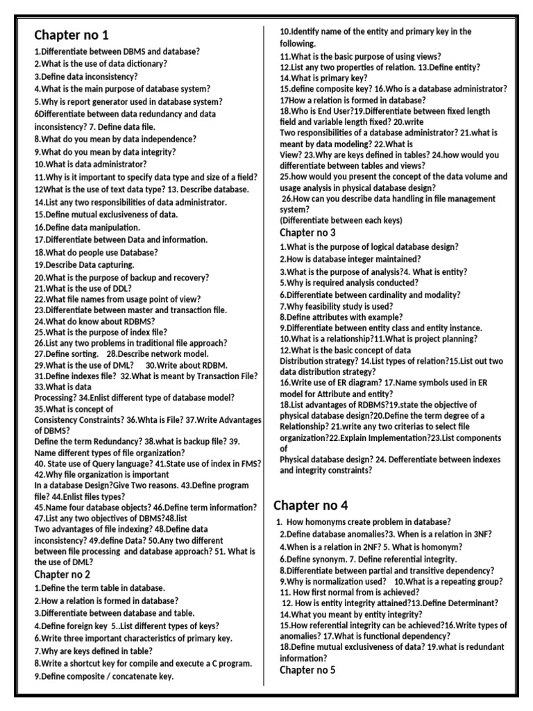 12th Computer Short | PDF | Databases | Parameter (Computer Programming)