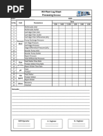 STP Daily Operation Log Sheet | PDF | Sewage Treatment | Environmental ...