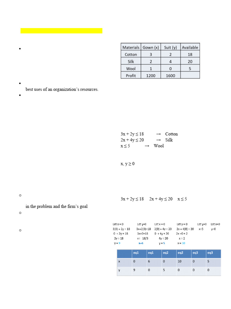 Module 1-2_MANSCI-Reviewer | PDF | Mathematical Optimization | Linear Programming