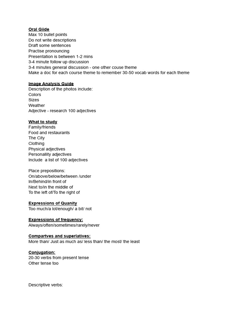 French Oral | PDF