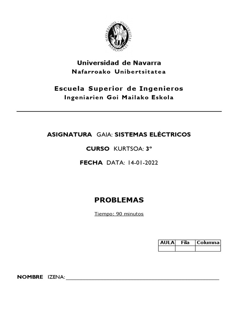 Ex Ssee E22 Problemas | PDF | Transformador | Inductor