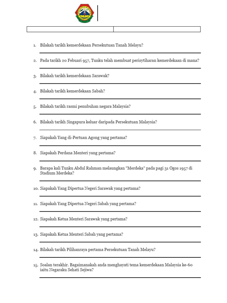 Pertandingan Kuiz Sejarah | PDF | Politik | Agama & Spiritualitas