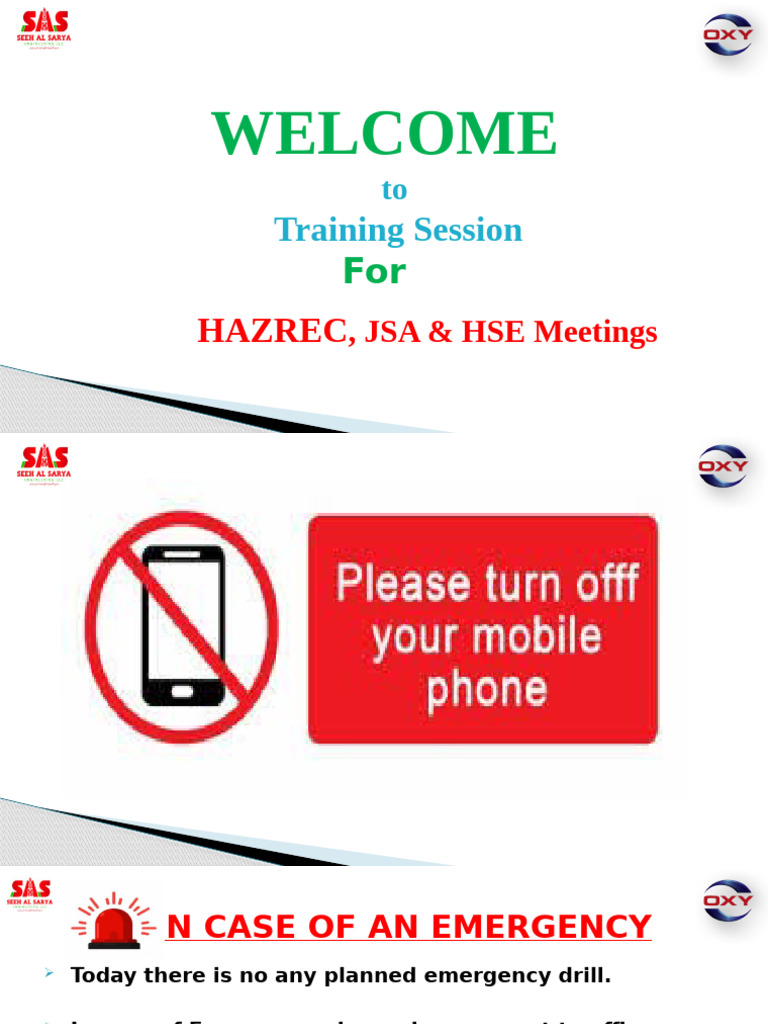 Hazrec, Jsa & TBT | PDF | Hazards | Occupational Safety And Health