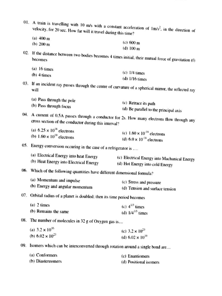 VVM Junior Sample Paper... | PDF | Electron | Force