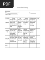 Rubrics For Reporting | PDF | Learning | Communication