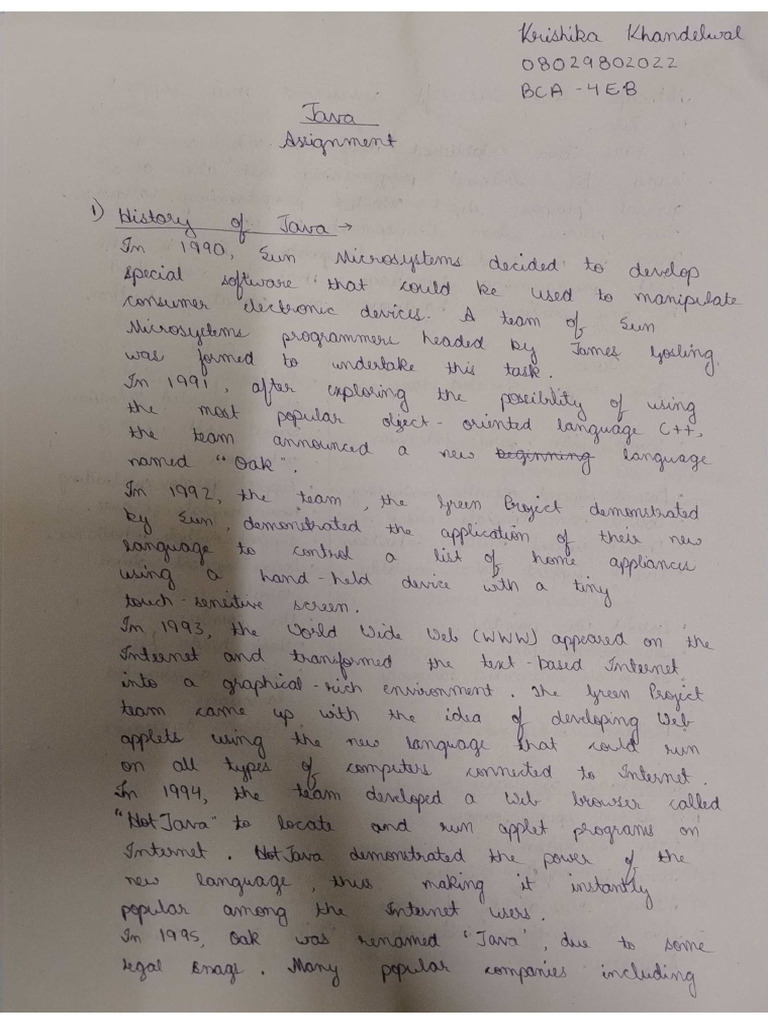 Java Assignment 1 | PDF