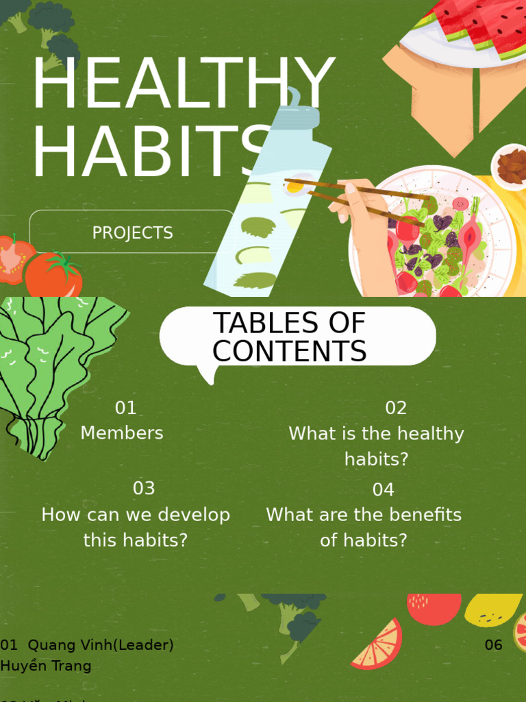 Healthy Habits: Projects | PDF | Lifestyle
