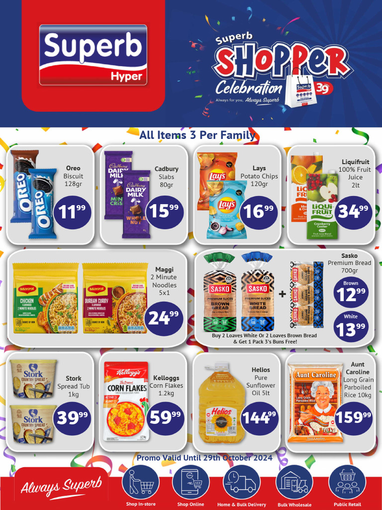 Superb Weekly Promo Valid Till 29th October 2024 | PDF | Cakes | Beef