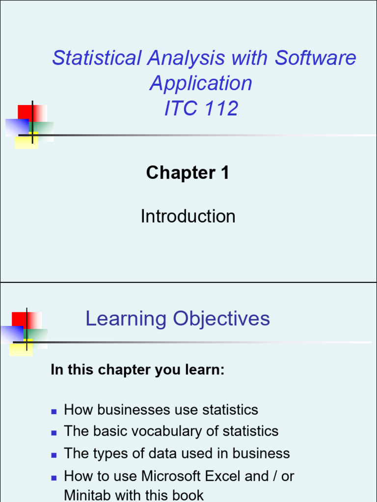 ITC 112 PPT - ch01 | PDF | Statistics | Level Of Measurement