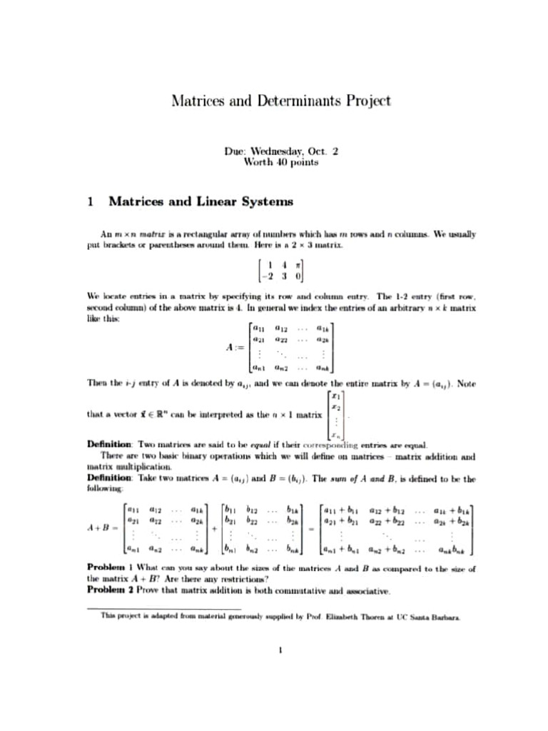 Koml | PDF | Matrix (Mathematics) | Determinant