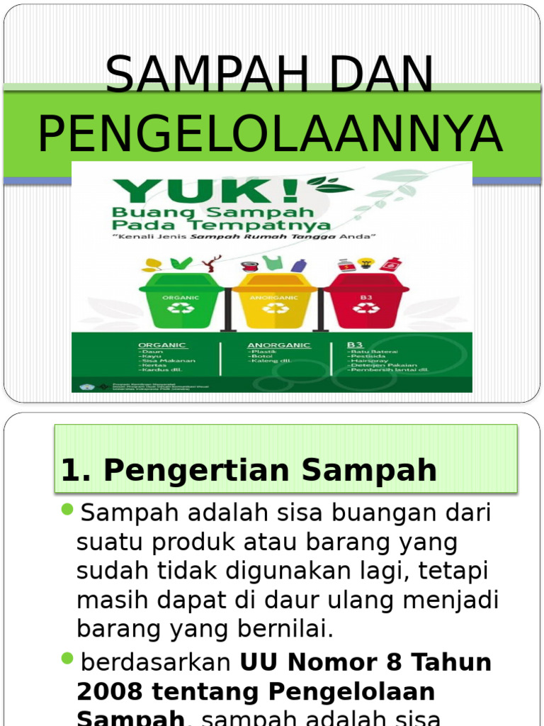 Sampah Dan Pengelolaannya | PDF