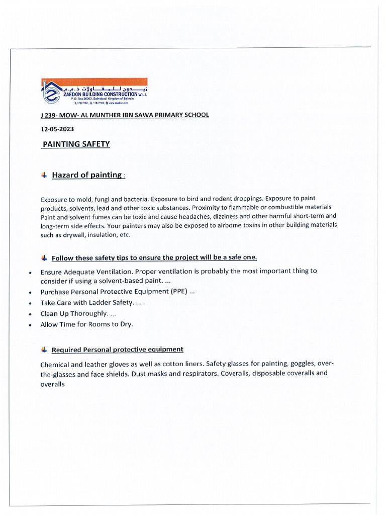 Weekly Safety Report Al Munther-14052023161058 | PDF