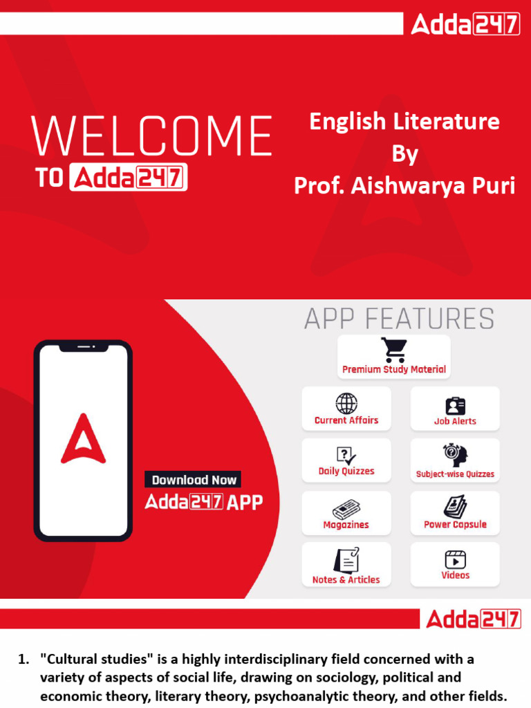 Adda247 App Features Overview | PDF | Cultural Studies | Marxism