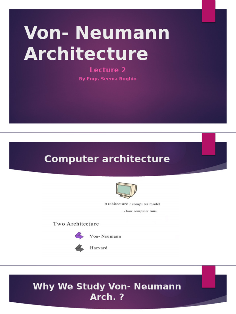 Lecture2 Von Newman Arch | PDF