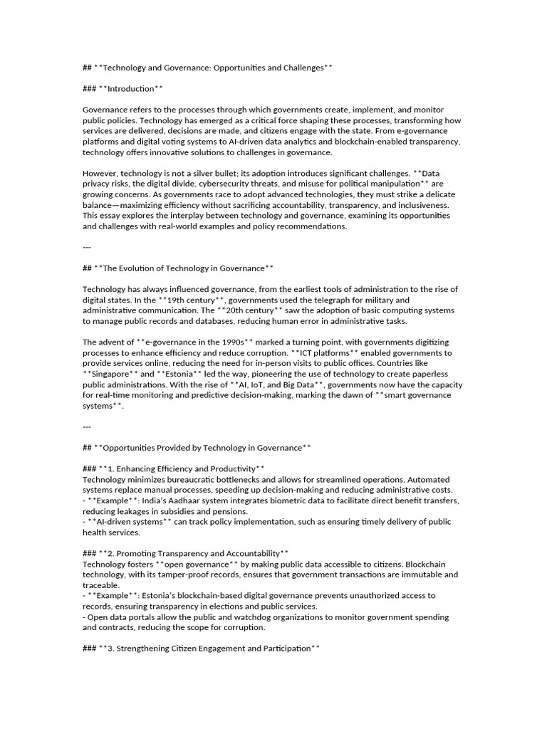 Technology and Governance | PDF | Governance | Computer Security