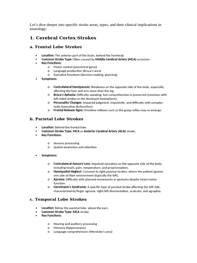 Stroke Syndromes | PDF | Parietal Lobe | Stroke