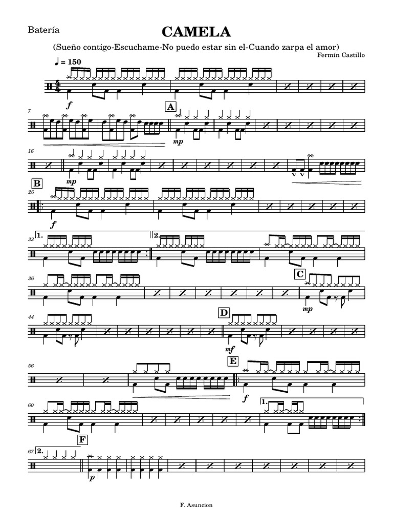 Camela Mix Charanga (2) Batería | PDF