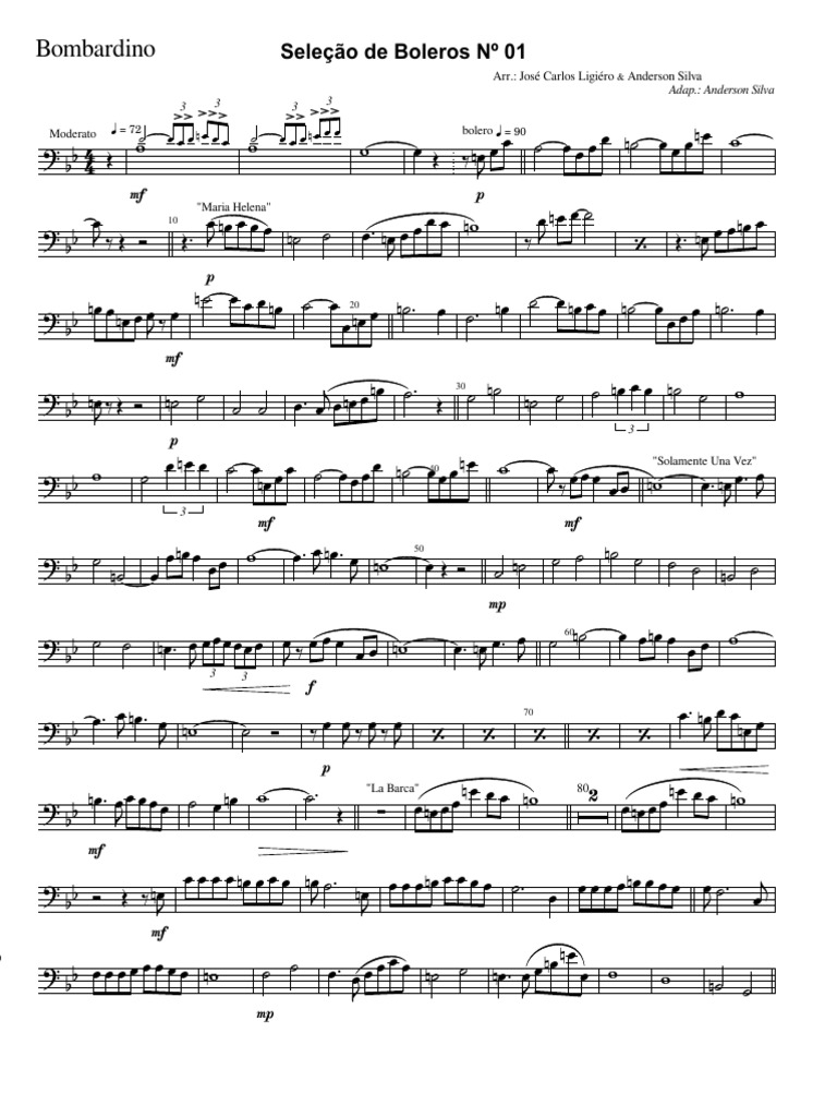 Seleo de Boleros BombardinoN.1 Tutti-Trombone 2 | PDF