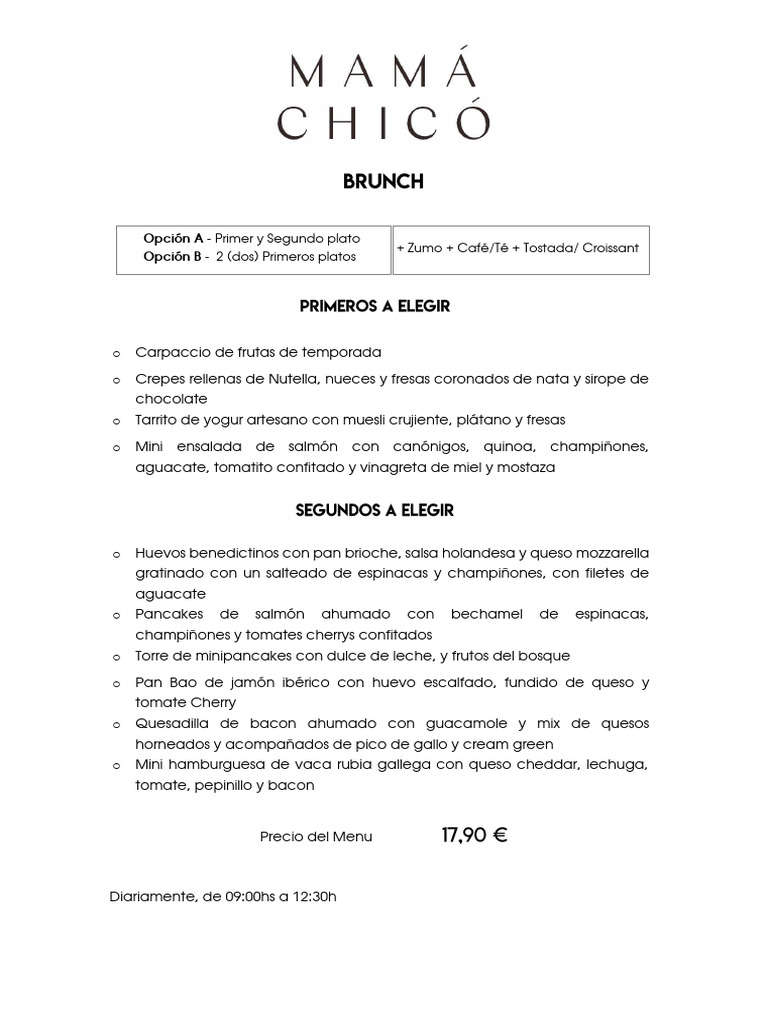Brunch Gourmet para Amantes del Sabor | PDF