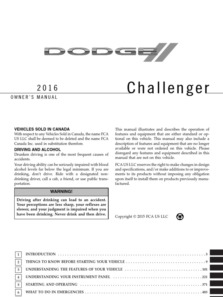 2016 Challenger | PDF | Land Vehicles | Car