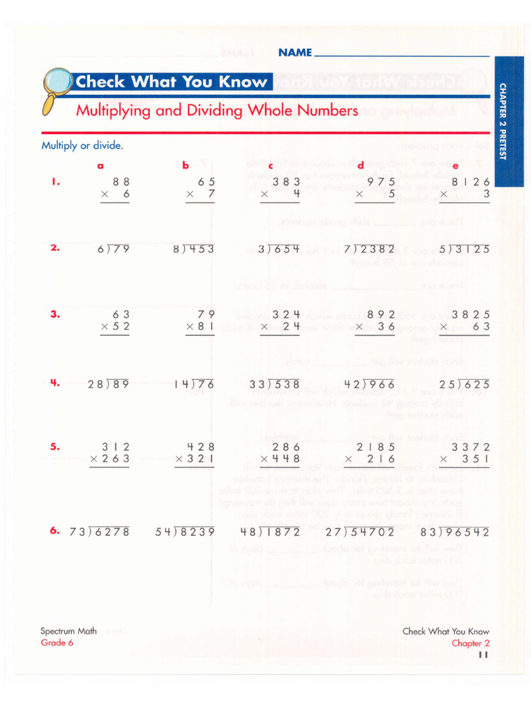 Spectrum Math Grade 6-1 | PDF