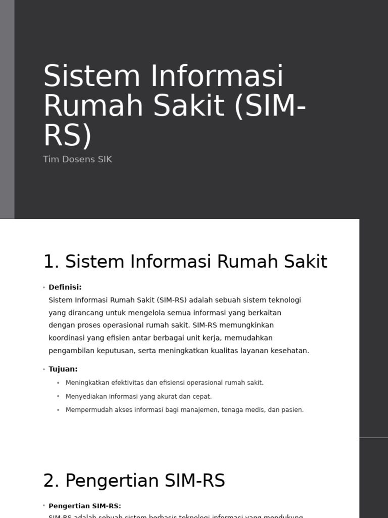 Sistem Informasi Rumah Sakit | PDF | Bisnis