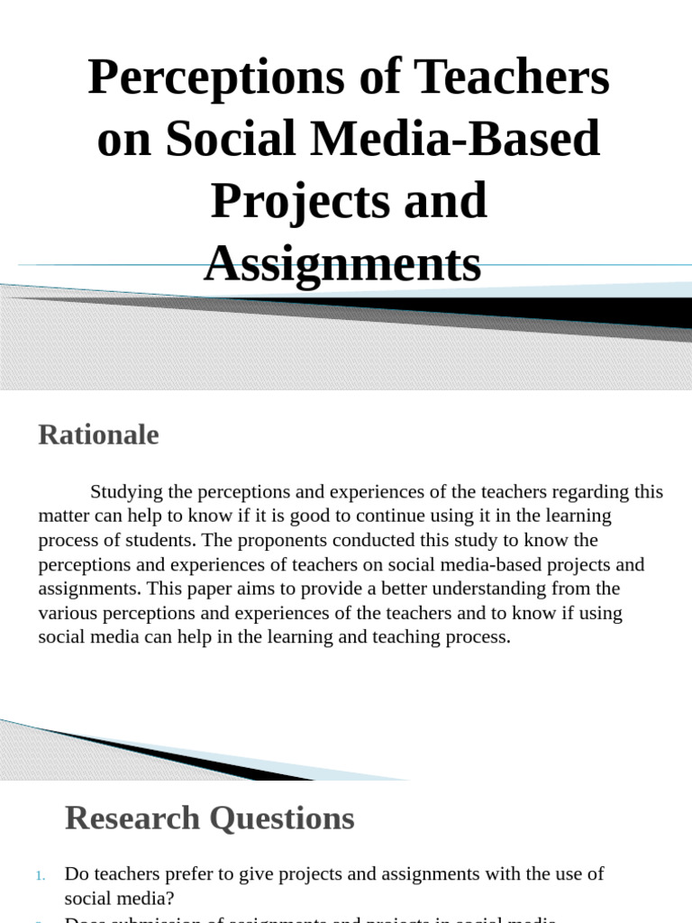 Teachers Views On Social Media Assignments Pdf Focus Group Data