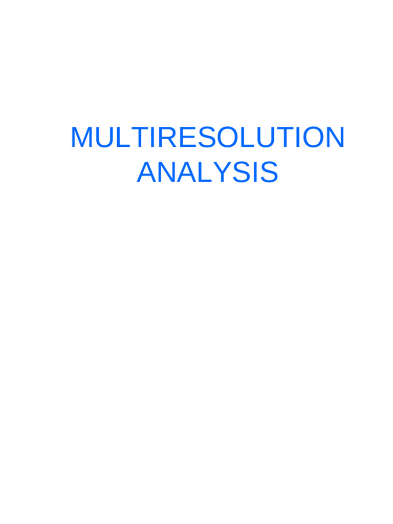 Lec 15 Multiscale Re | PDF | Wavelet | Multidimensional Signal Processing