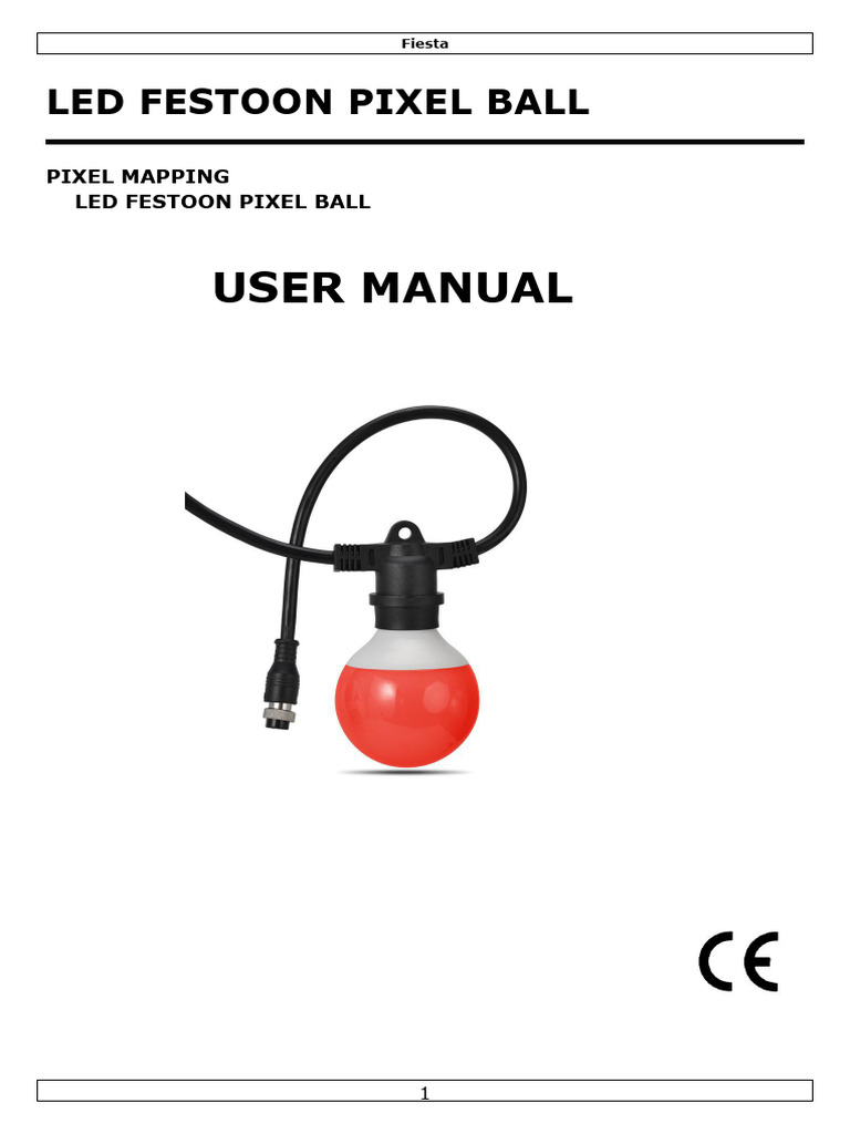 LED Festoon Pixel Ball Guide | PDF | Fuse (Electrical) | Menu (Computing)