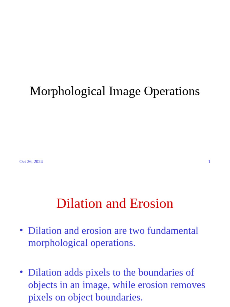 Lec14 Morphological Lec | PDF | Computer Vision | Signal Processing